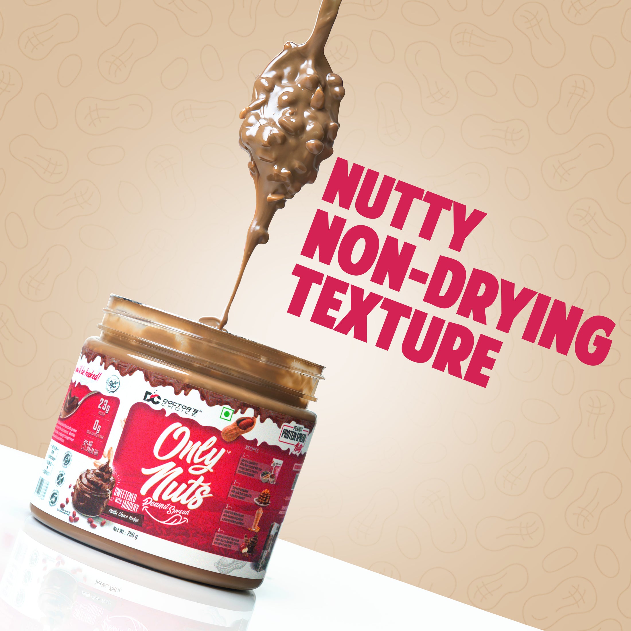 ONLY NUTS - Peanut Protein Spread creamy choco fudge