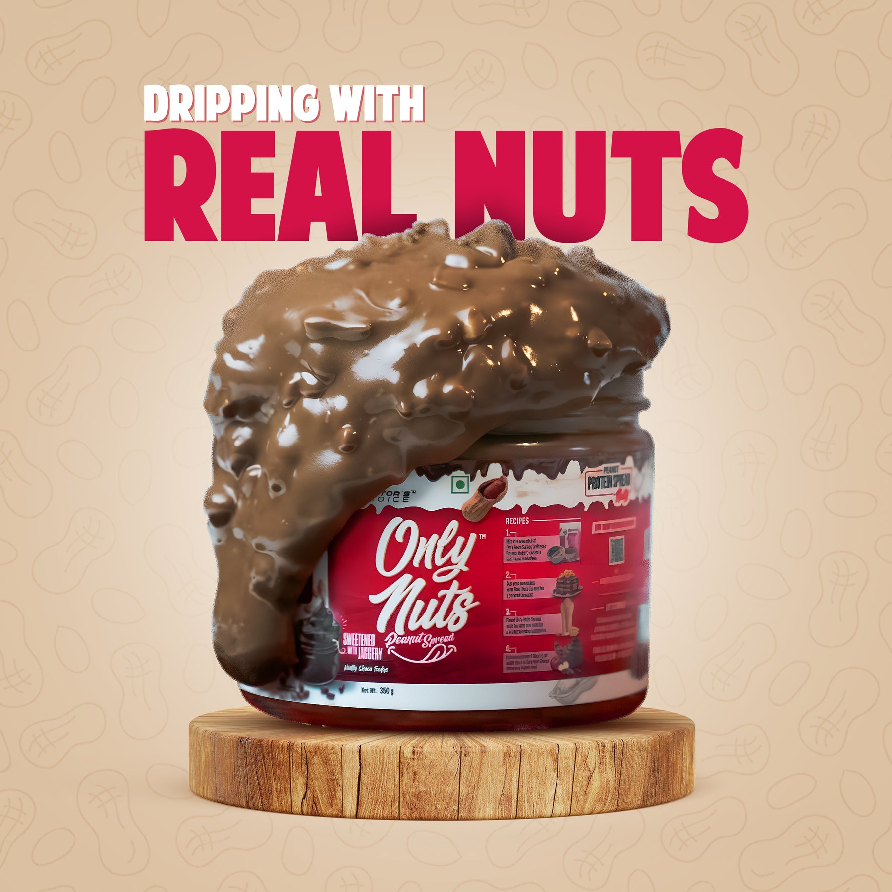 ONLY NUTS - Peanut Protein Spread creamy choco fudge