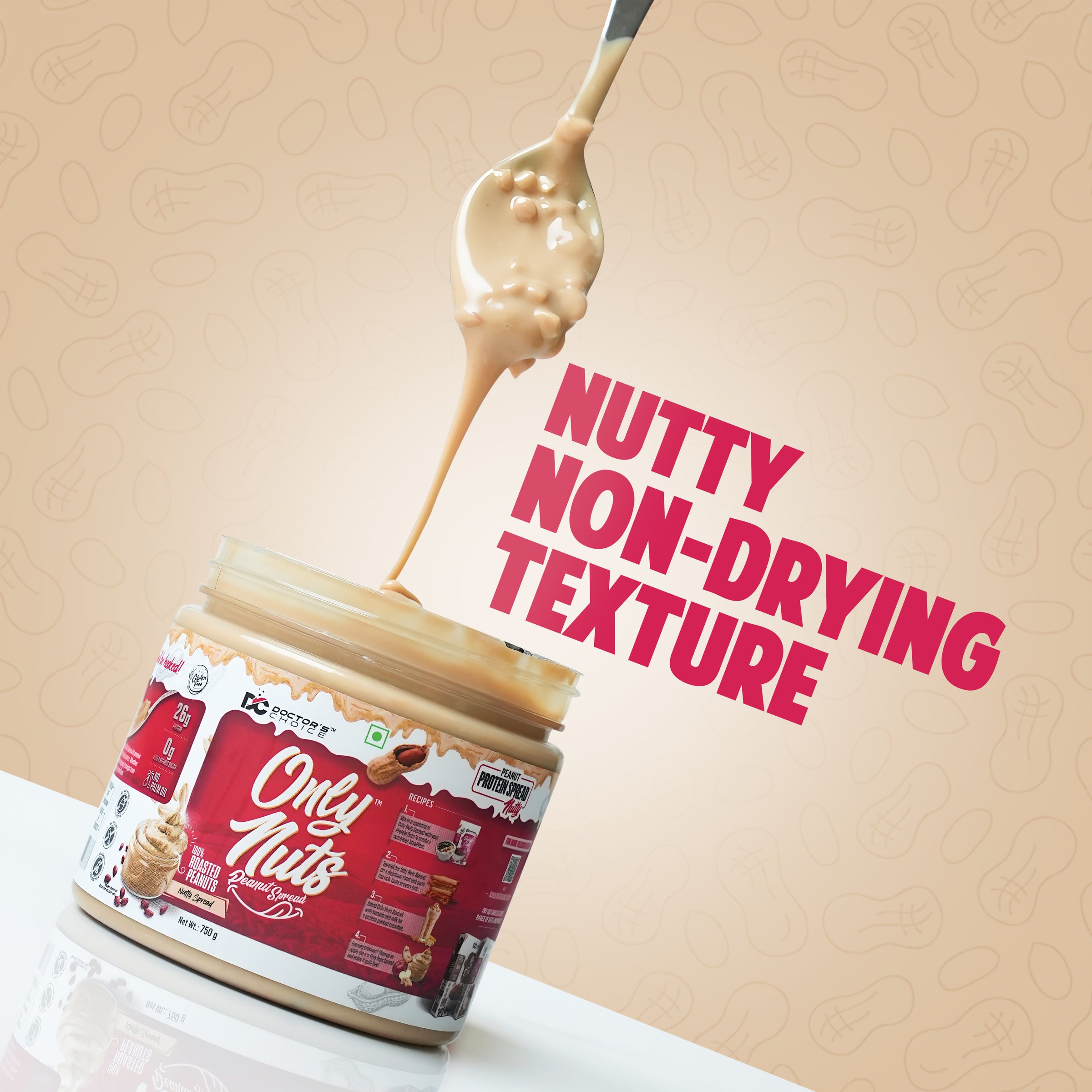 ONLY NUTS - Peanut Protein Spread creamy choco fudge