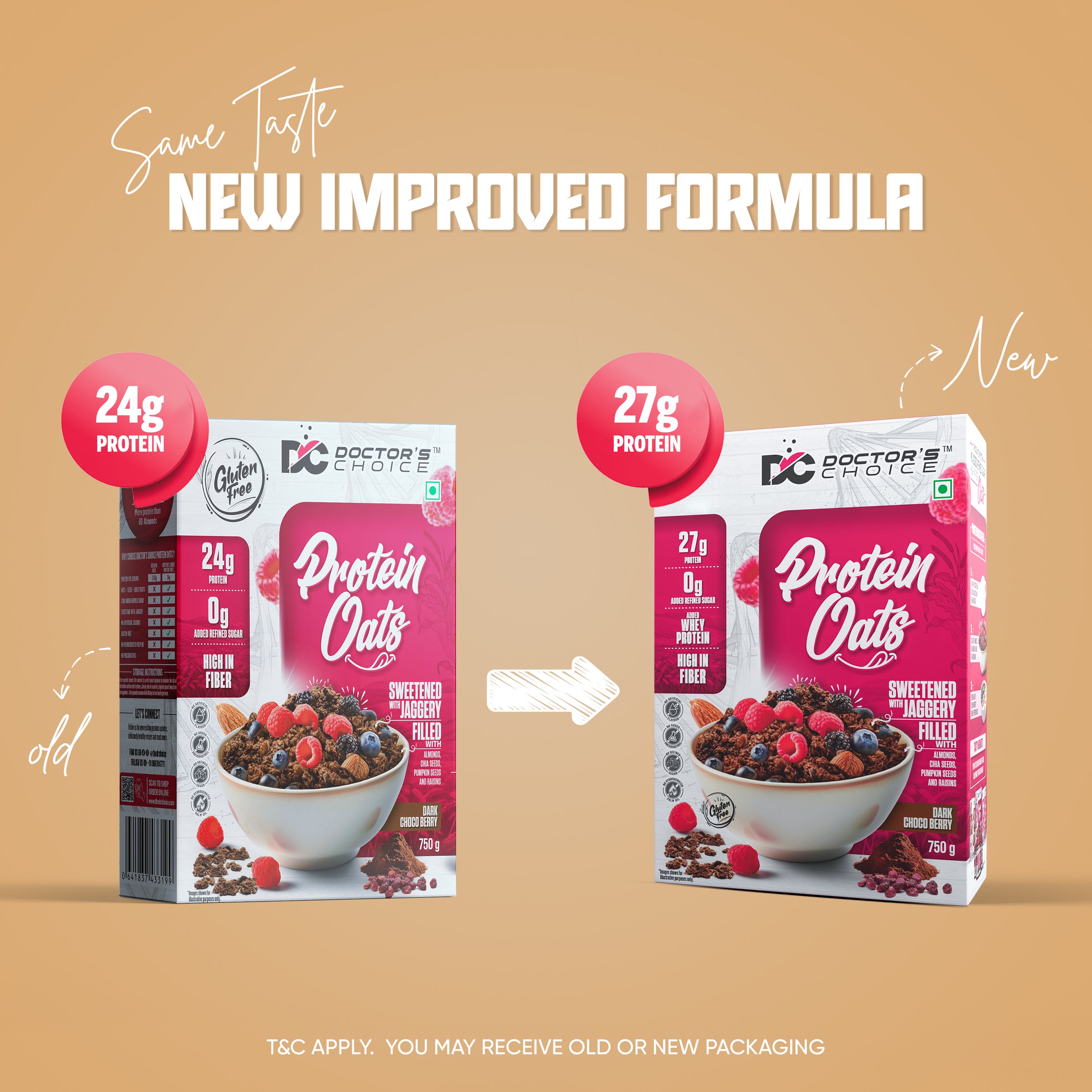 Doctor's Choice Protein Oats 375 GM