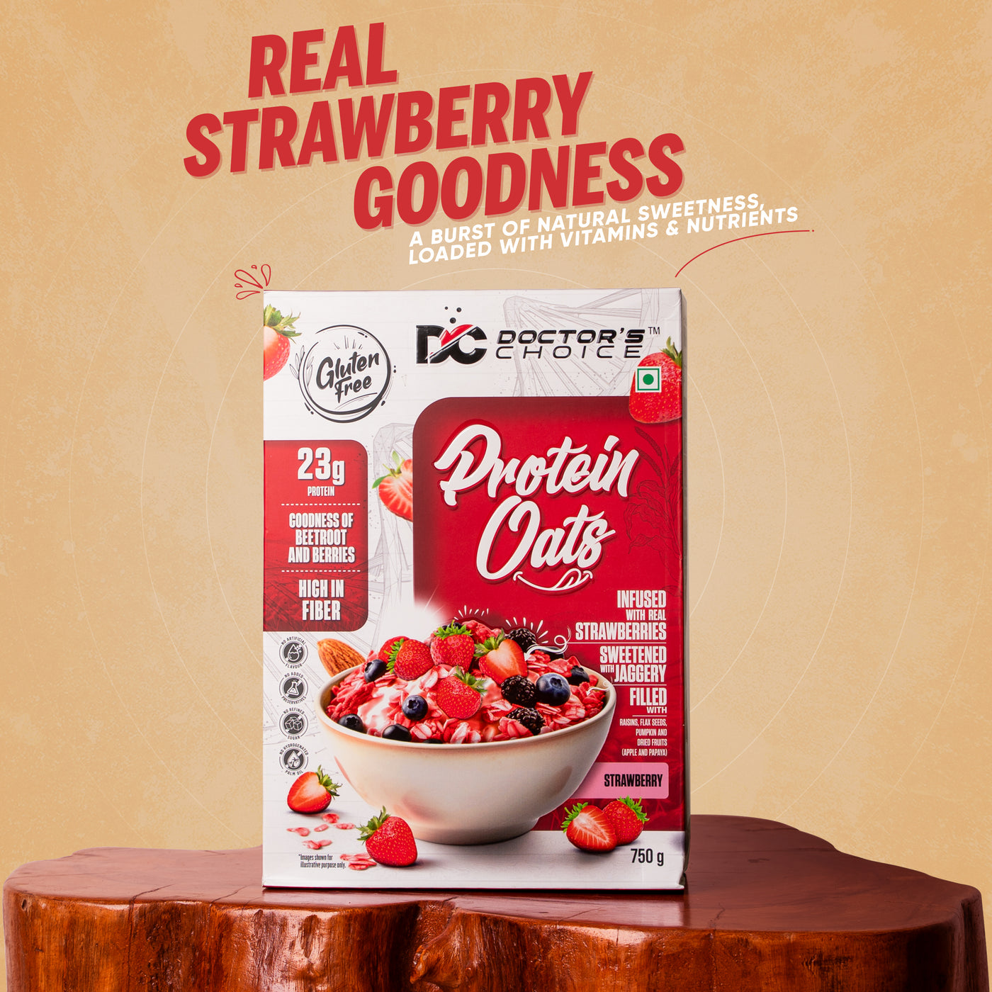 Doctor's Choice Strawberry Protein Oats